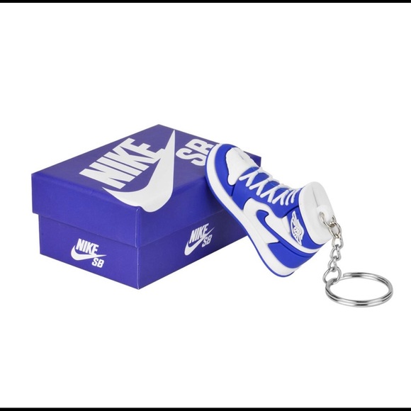 Nike | Accessories | Nike Shoes Blue White 3d Key Chain With Box | Poshmark
